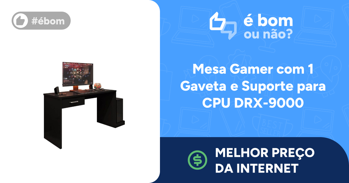 Mesa Gamer com 1 Gaveta e Supor... [É BOA] - Reviews e Promoções