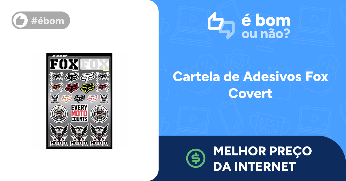 Cartela de Adesivos Fox Covert – É BOM? Participe!