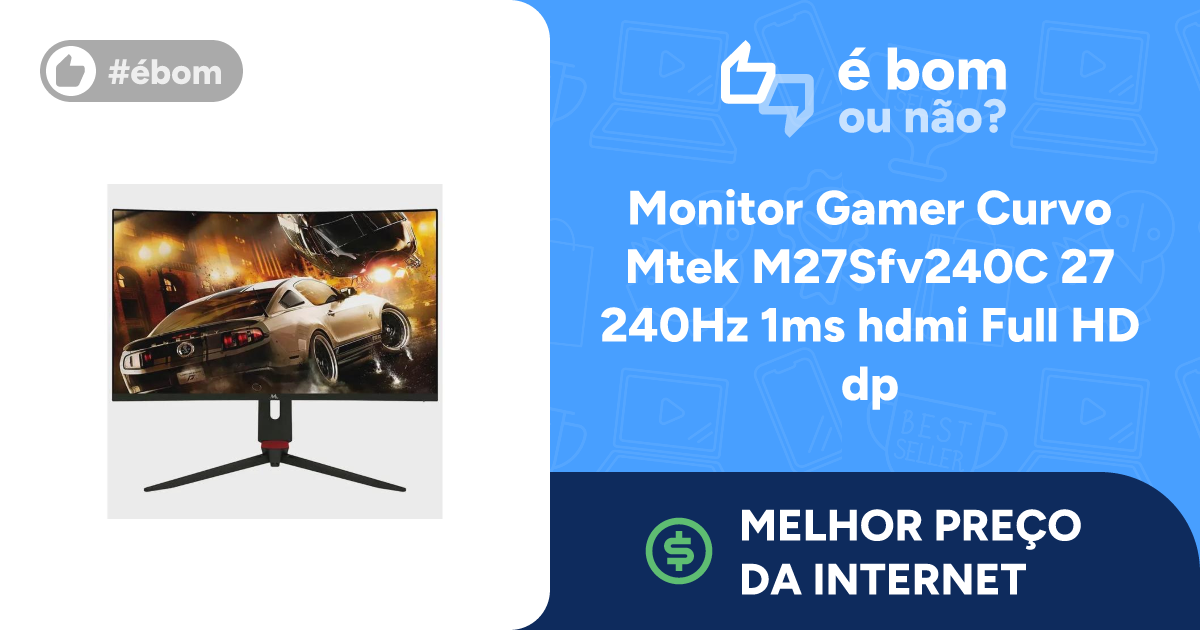 Monitor Gamer Curvo Mtek M27Sfv240C 27 24 – É BOM? Participe!