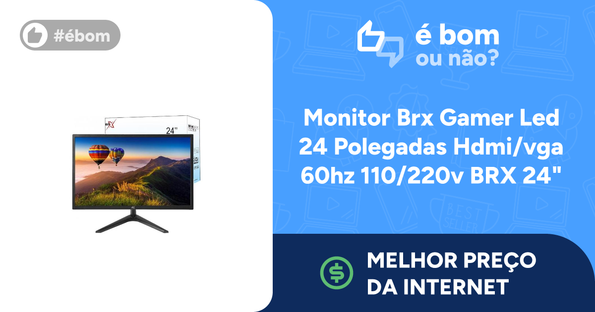 Monitor Brx Gamer Led 24 Polega... [É BOM] - Reviews e Promoções