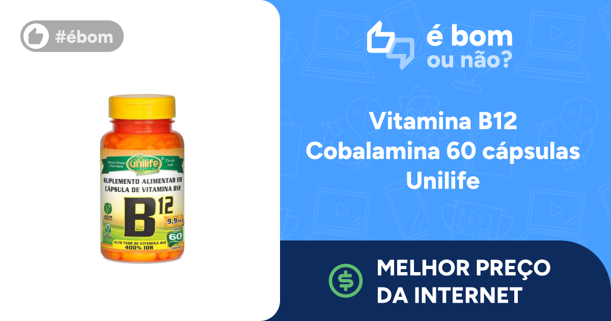Vitamina B12 Cobalamina 60 cáps... [É BOM] - Reviews e Promoções