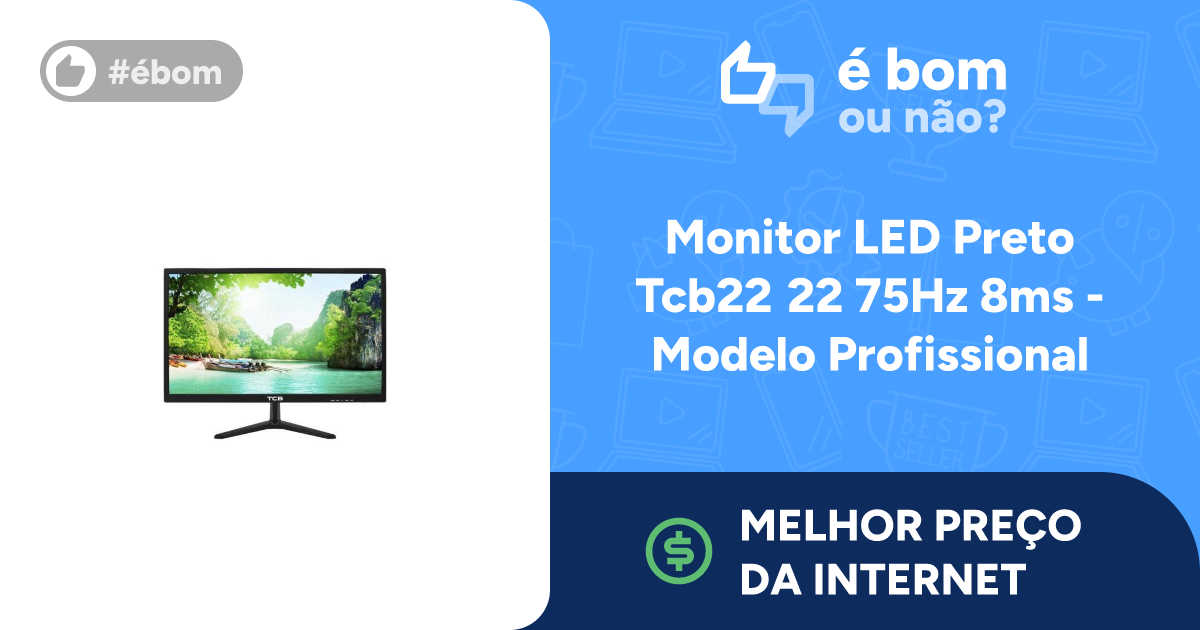 Monitor LED Preto Tcb22 22 75Hz 8ms... - Descubra se [É BOM]