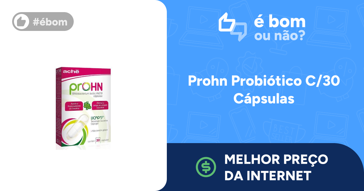Prohn Probiótico C/30 Cápsulas [É BOM] - Promoção