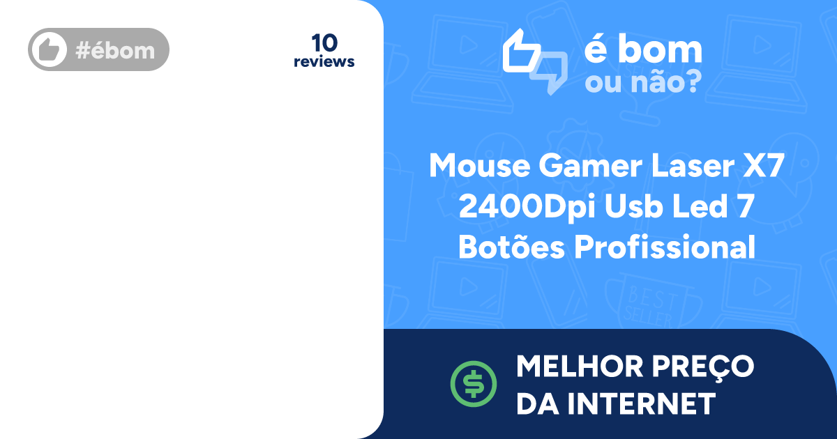 Mouse Gamer Laser X7 2400Dpi Us... [É BOM] - Reviews e Promoções