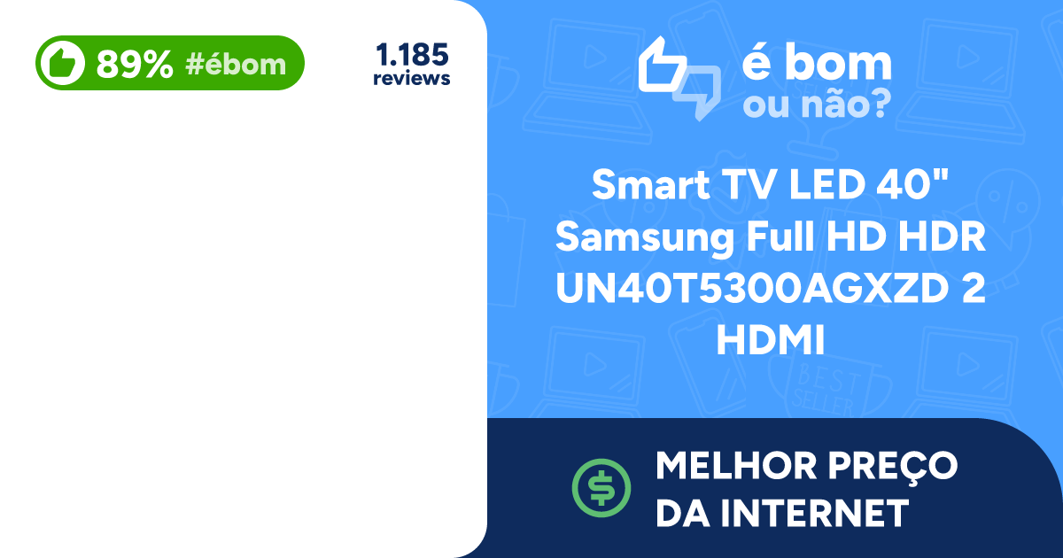 Smart TV LED 40" Samsung Full HD HDR UN40 – É BOA? Participe!