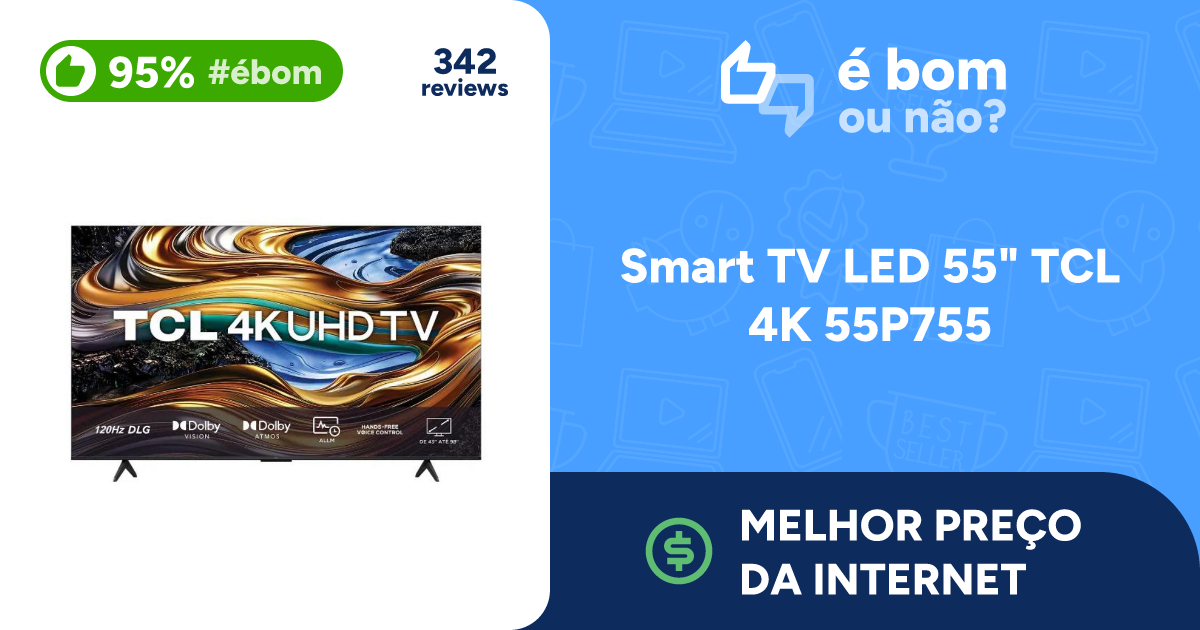 Smart TV LED 55" TCL 4K 55P755 – É BOA? Participe!