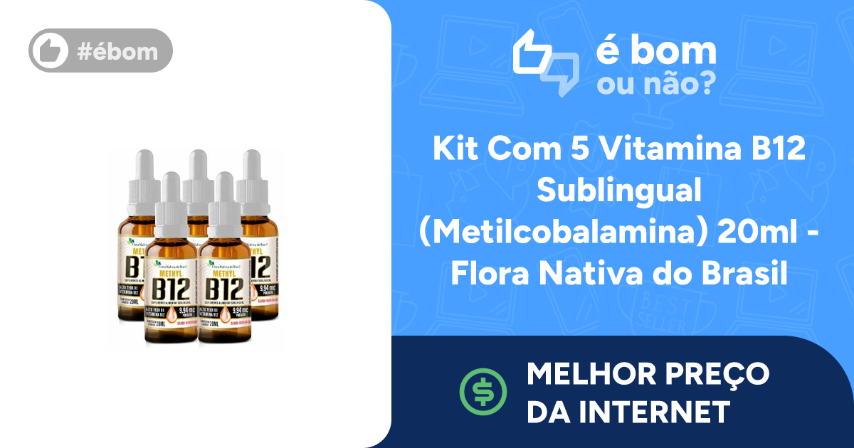 Kit Com 5 Vitamina B12 Sublingu... [É BOM] - Reviews e Promoções