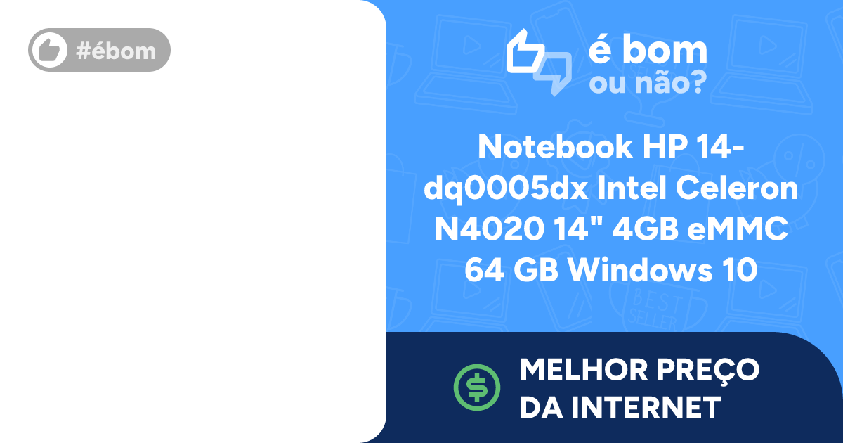 Notebook HP 14-dq0005dx Intel Celeron N40... [É BOM] - Promoção