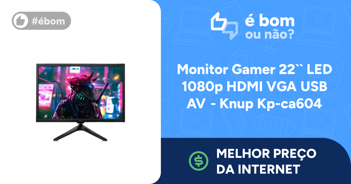 Monitor Gamer 22`` LED 1080p HD... [É BOM] - Reviews e Promoções