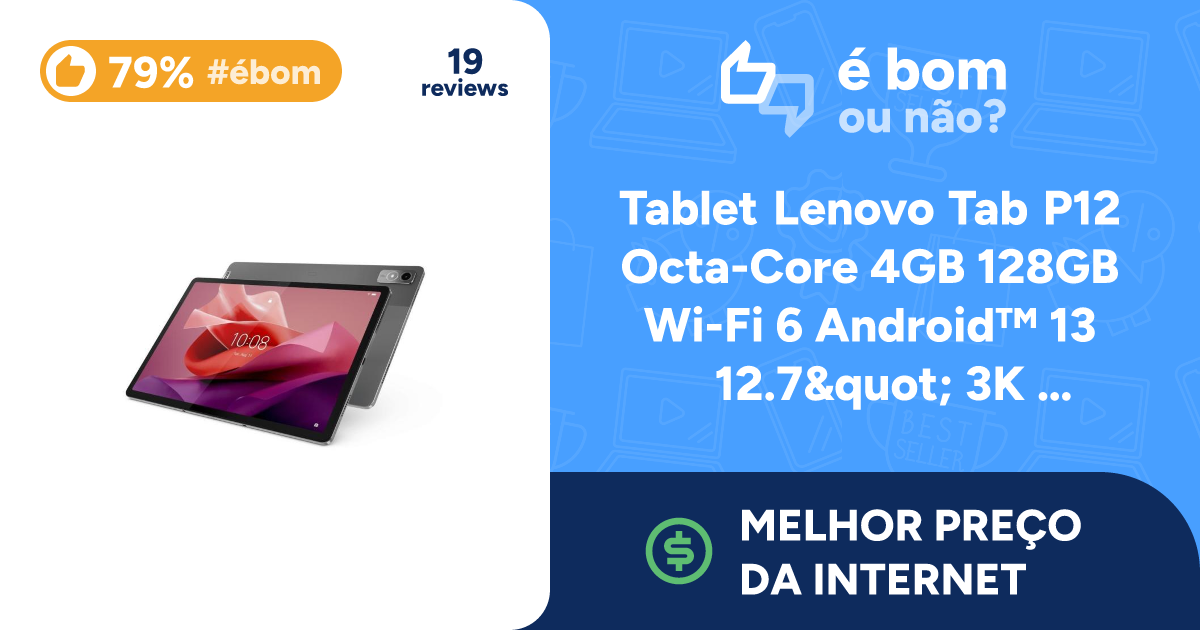 Tablet Lenovo Tab P12 Octa-Core 4GB 128GB – É BOM? Participe!