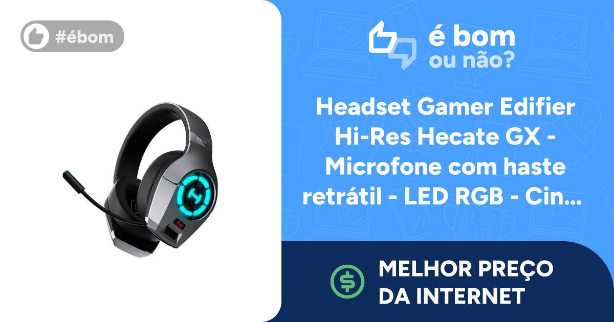 Headset Gamer Edifier Hi-Res Hecate GX - Mic... É BOM? – Opine!
